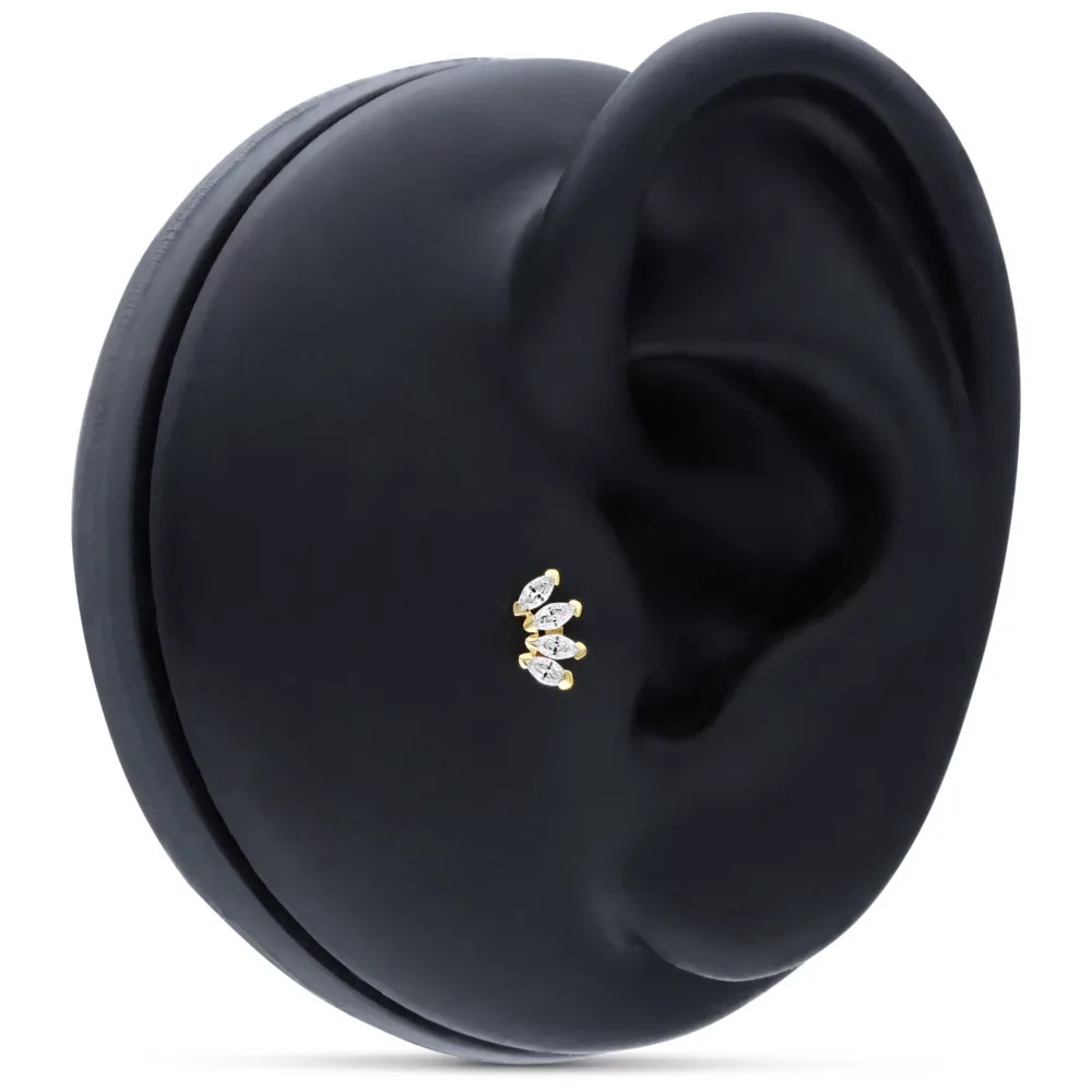 14K Four Crystal Fan Attachment - Wildcat International