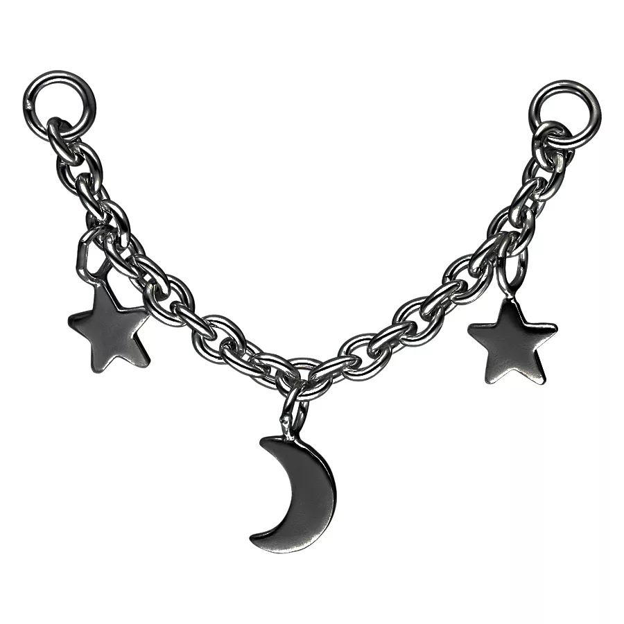 Moon & Stars Piercing Connection Chain - Wildcat International