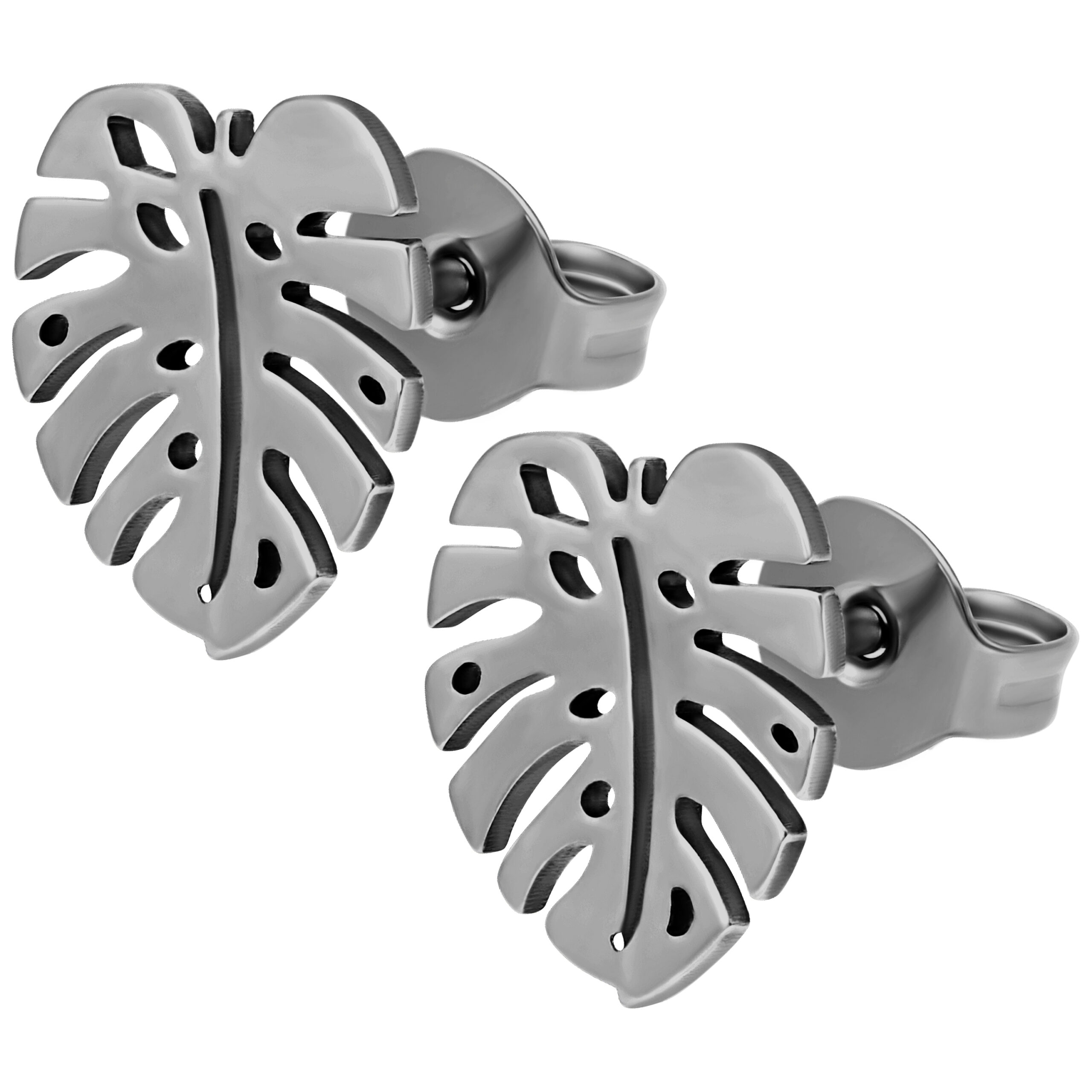 Monstera Earstuds Pair - Wildcat International